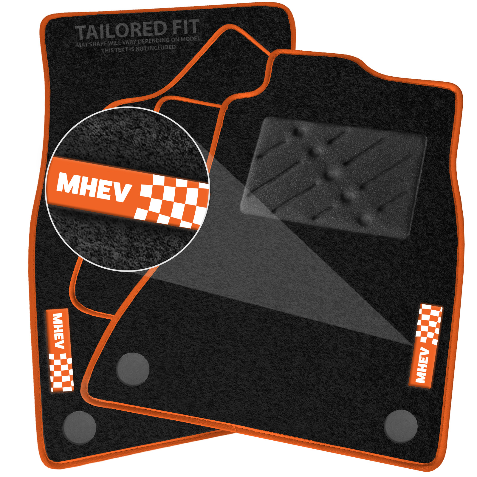 To Fit Land Rover Defender 90 2020+ Tailored Black Car Mats + MHEV ...